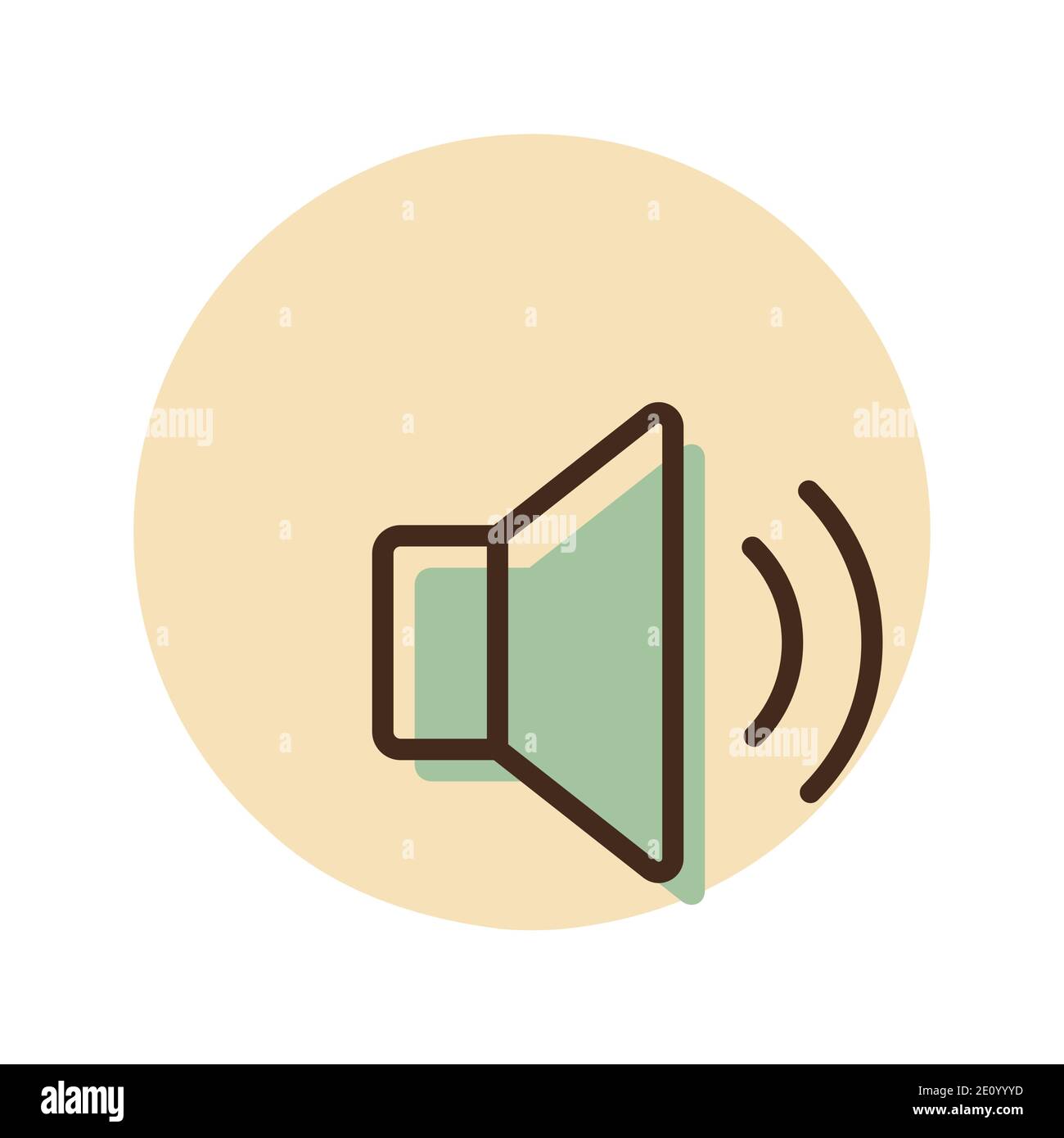 Medium volume sound music vector flat icon. Graph symbol for music and ...
