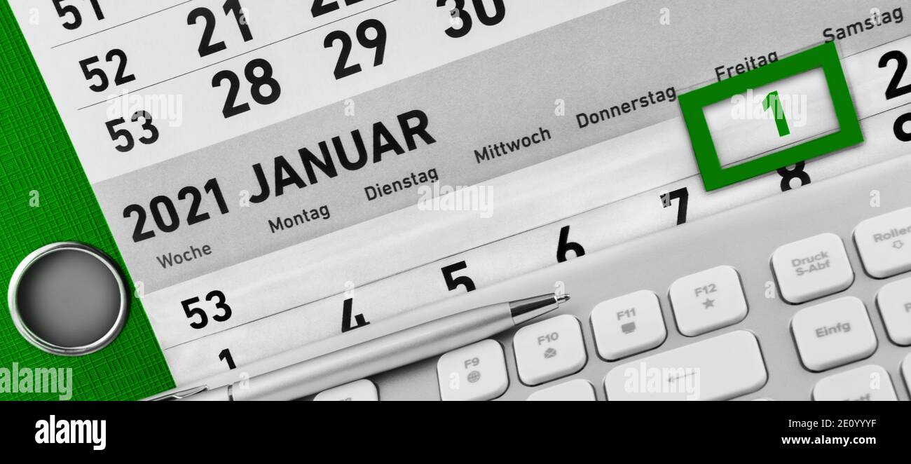 2021 calender hi-res stock photography and images - Alamy