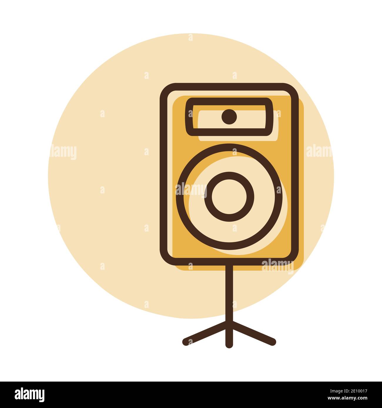 Acoustic speaker vector icon. Music column. Graph symbol for music and ...