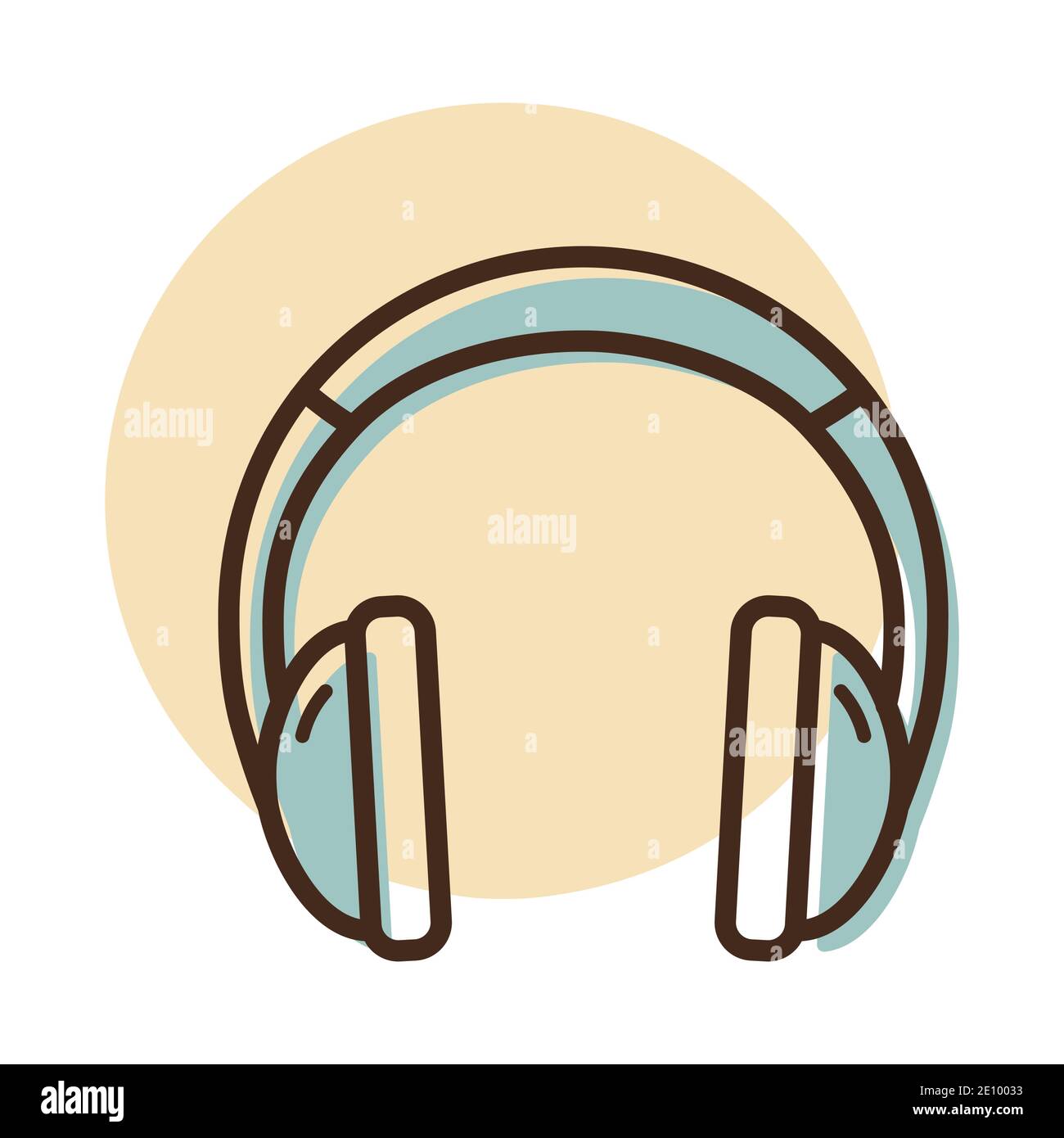 Headphones vector icon. Music sign. Graph symbol for music and sound ...