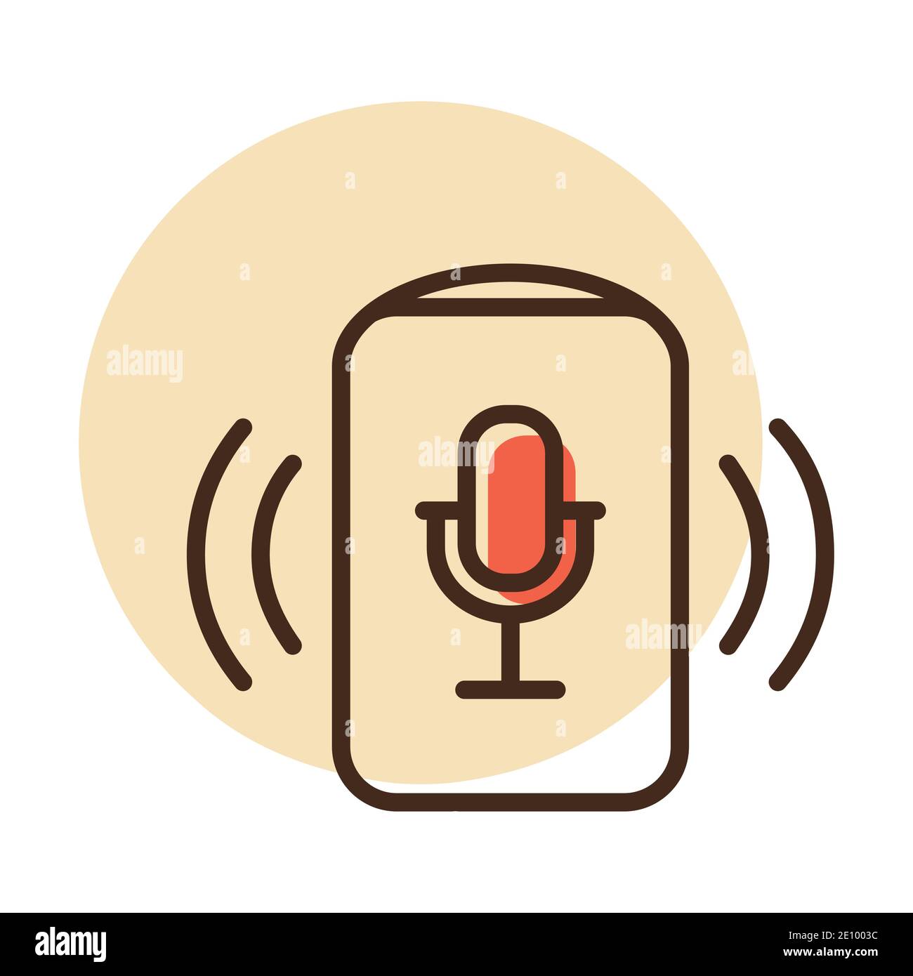 Voice assistant concept vector icon. Music sign. Graph symbol for music ...