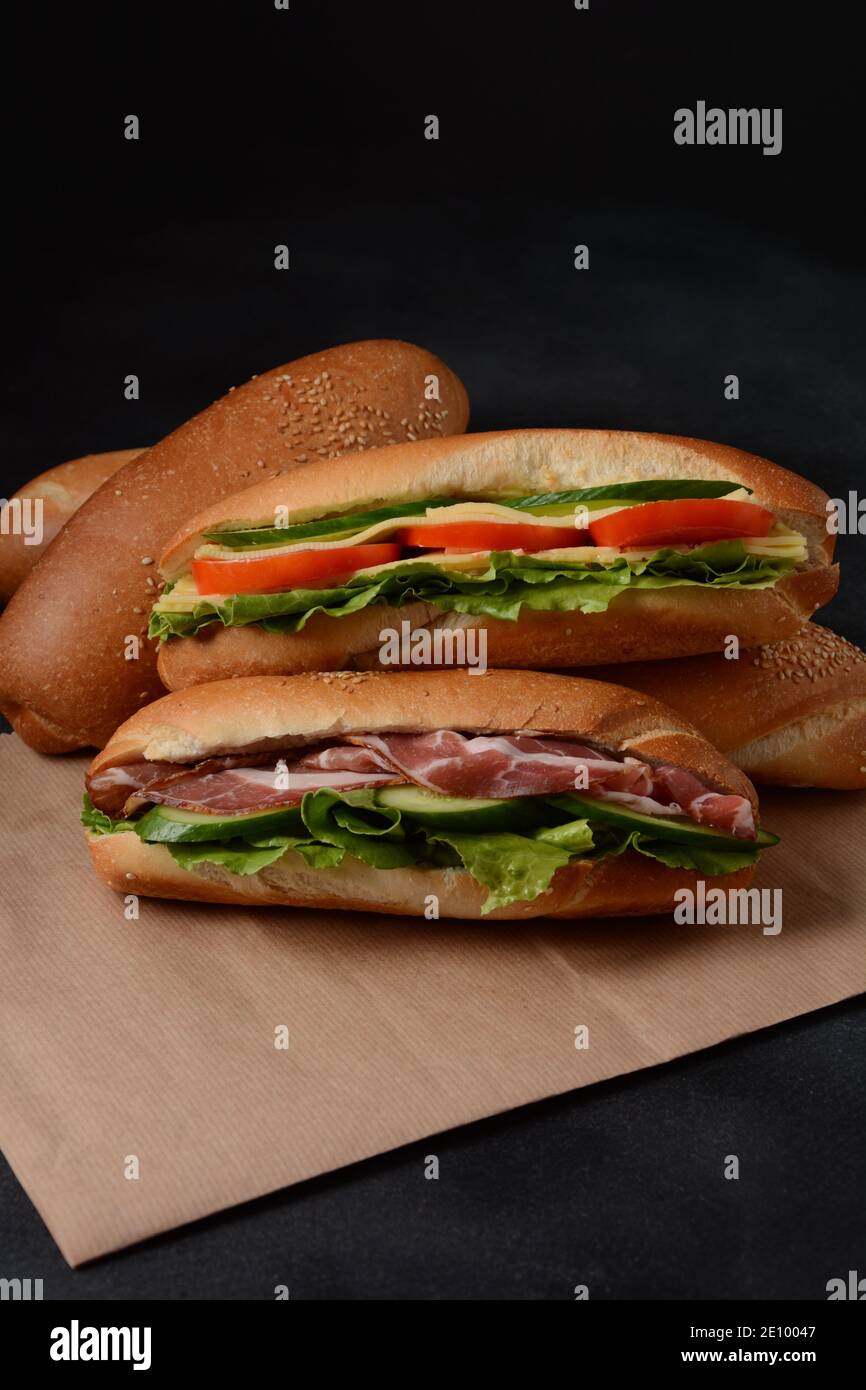 Cheese tomato subway roll hi-res stock photography and images - Alamy