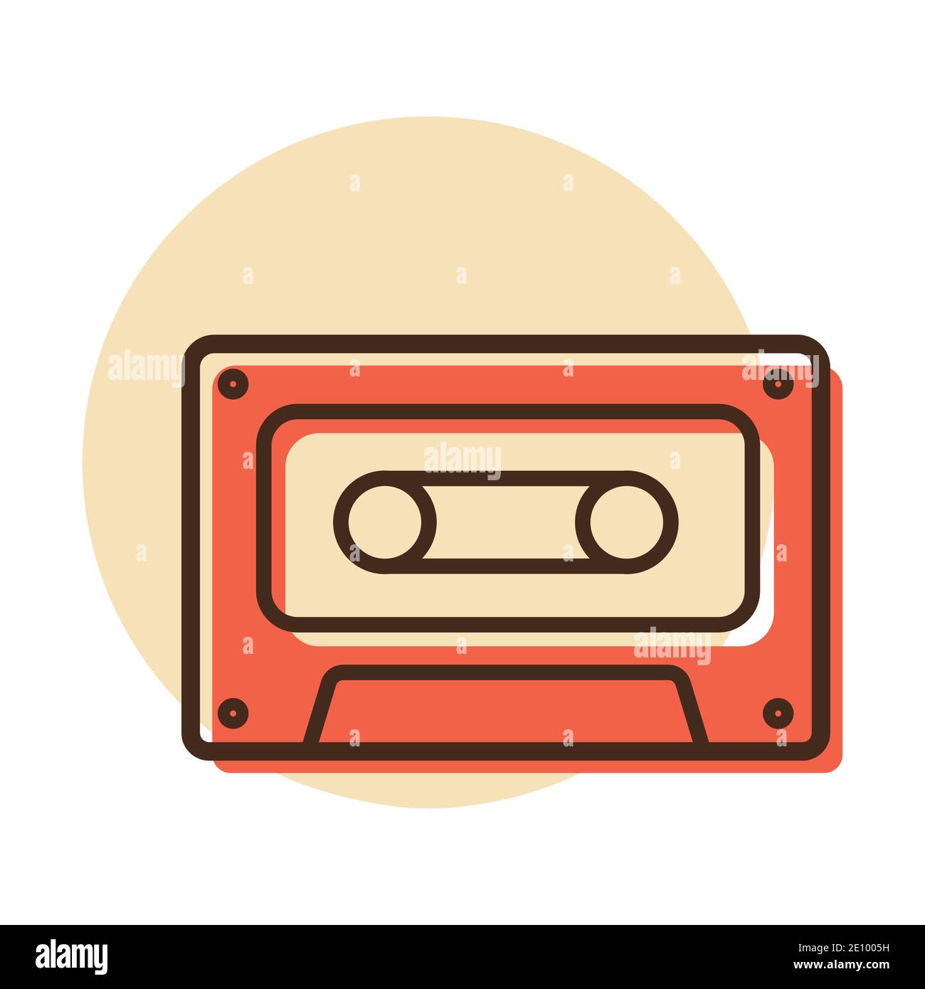 Audio cassette tape vector icon. Music sign. Graph symbol for music and ...