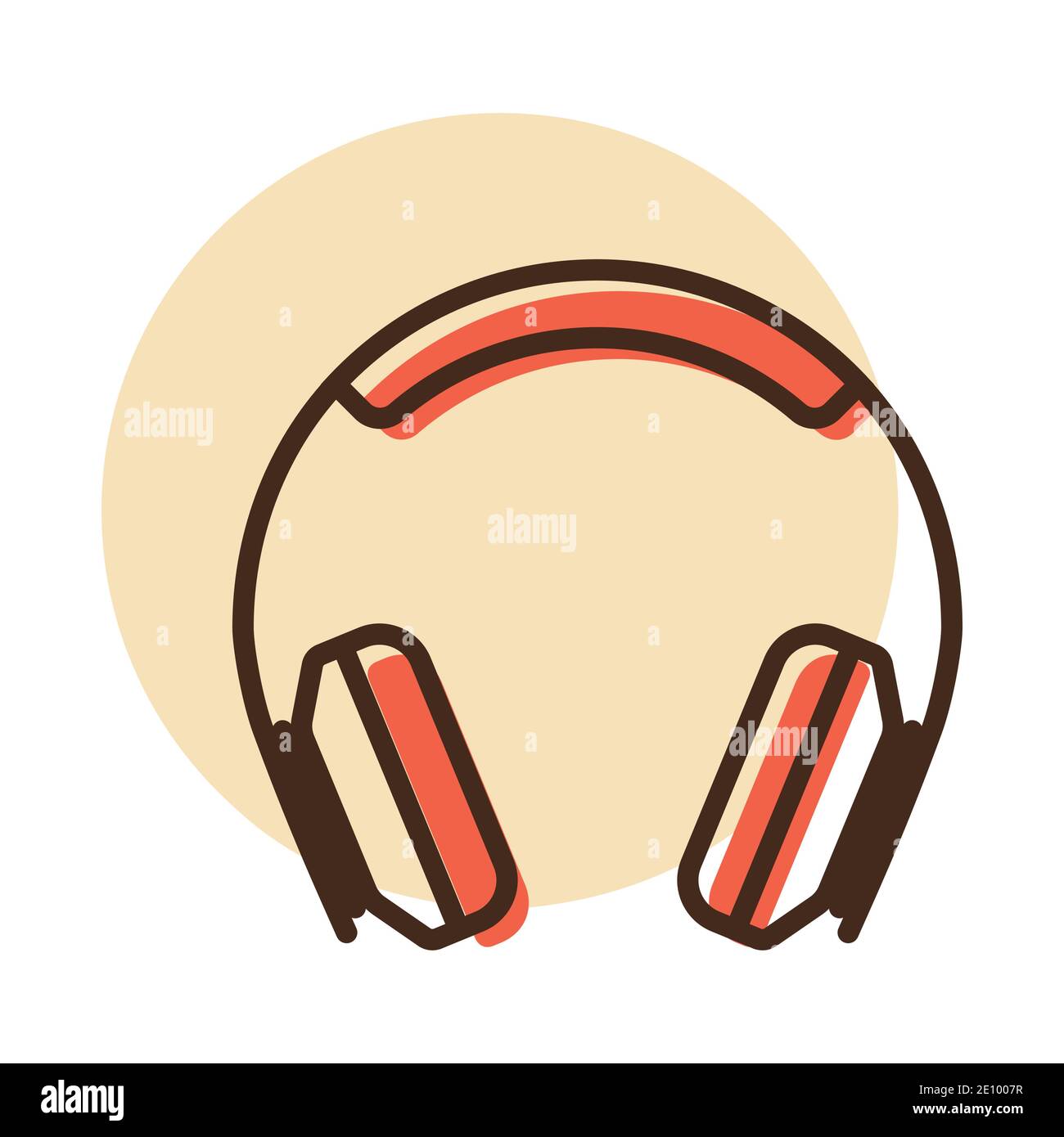 Over-ear headphones vector icon. Graph symbol for music and sound web ...