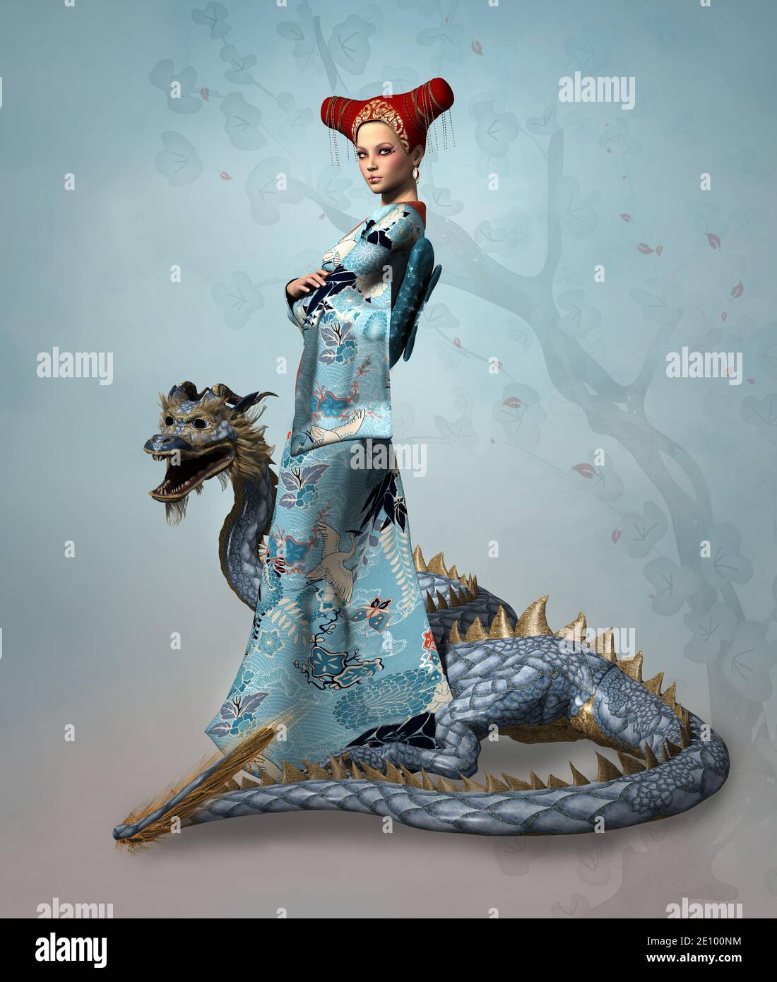 Dragon fight illustration hi-res stock photography and images - Alamy