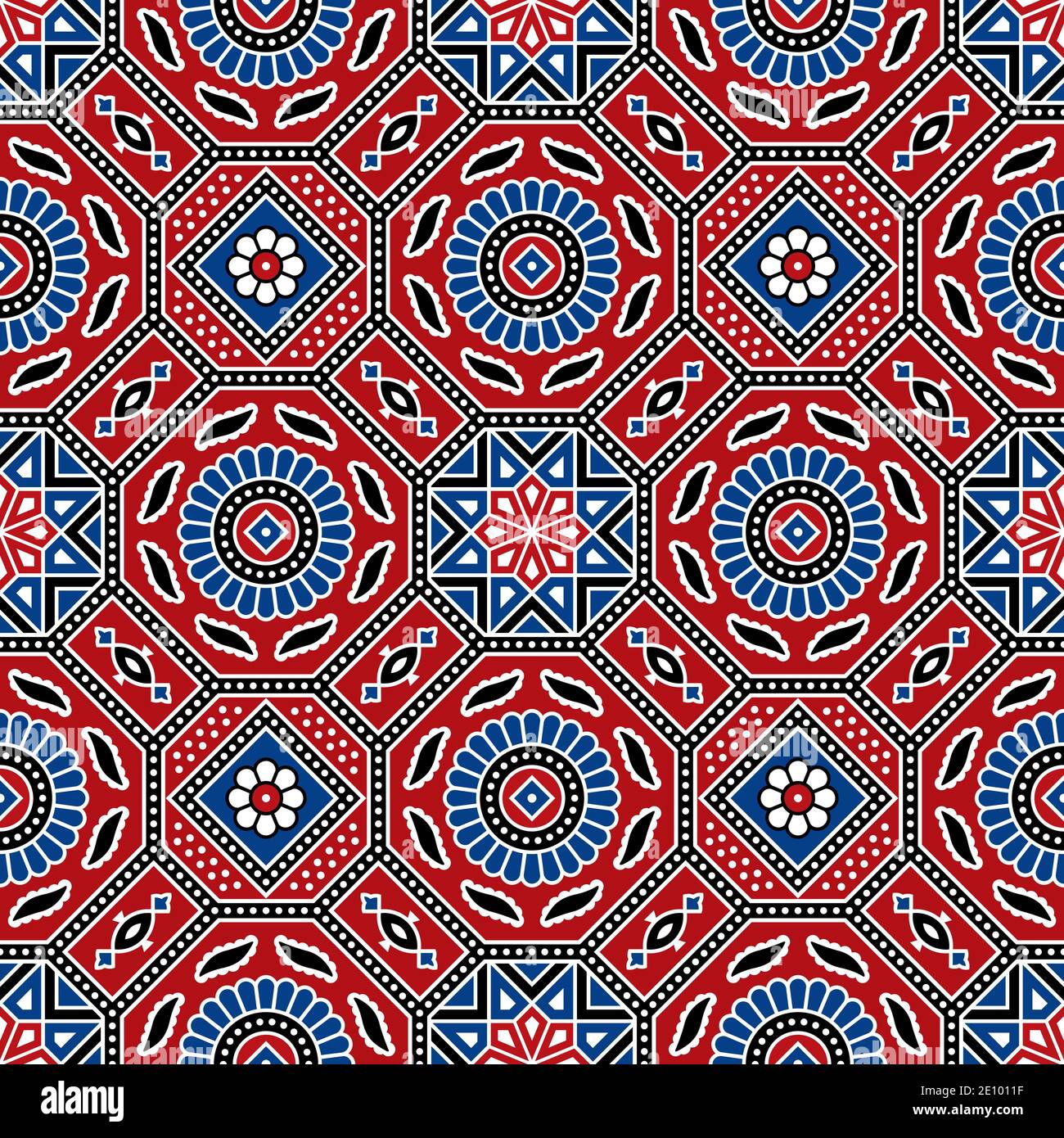 Sindhi ajrak pattern vector hi-res stock photography and images - Alamy