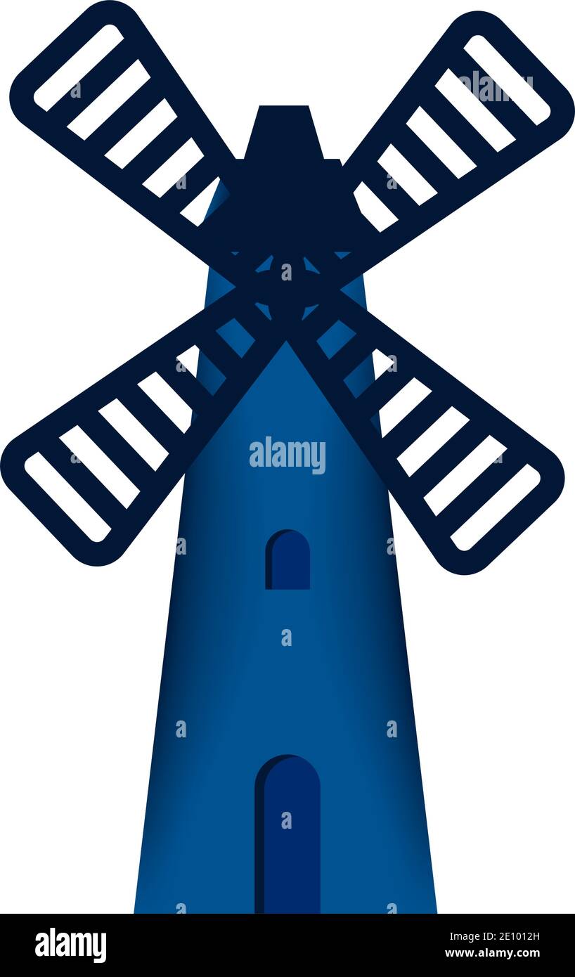 Blue windmill cartoon vector design Stock Vector Image & Art - Alamy
