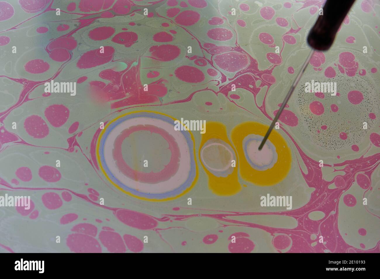 Very old Turkish marbling art named Ebru Stock Photo - Alamy