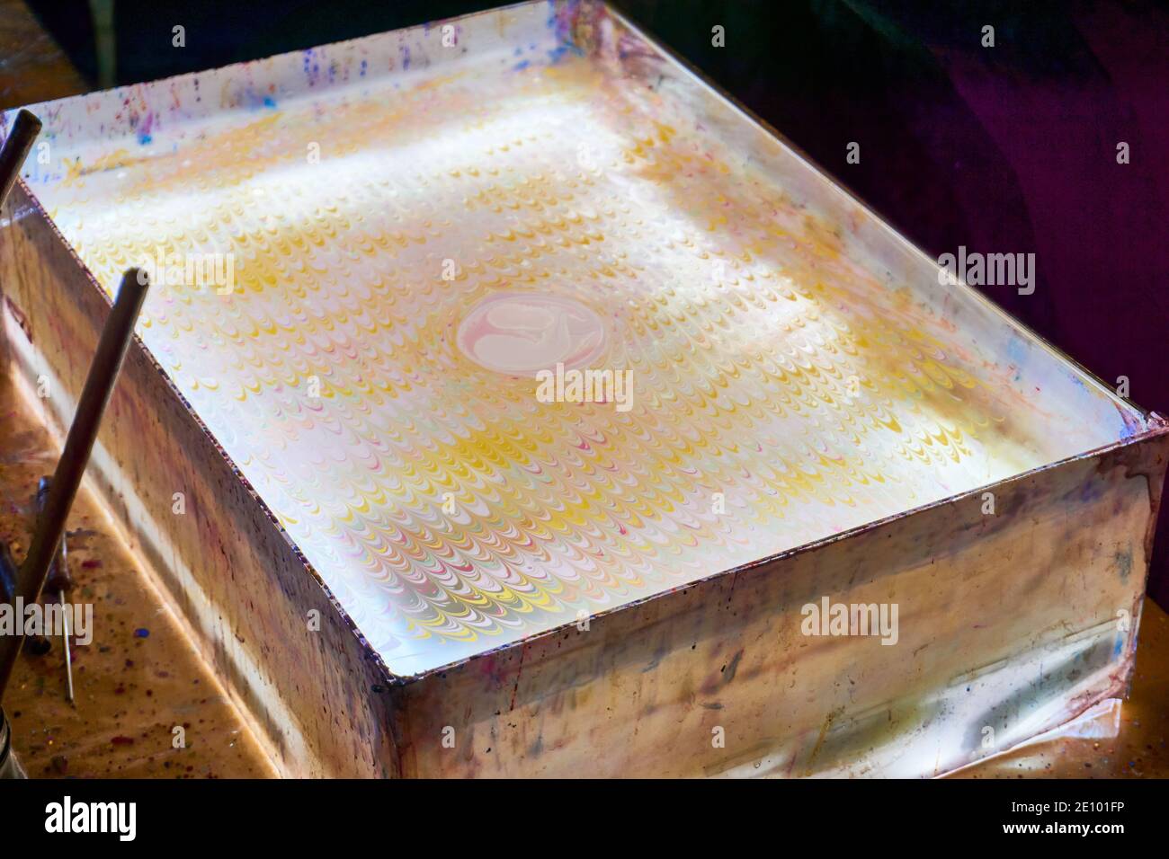 Very old Turkish marbling art named Ebru Stock Photo - Alamy