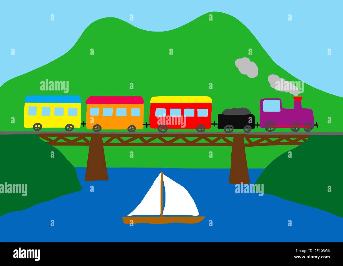 Bridge Drawing For Kids