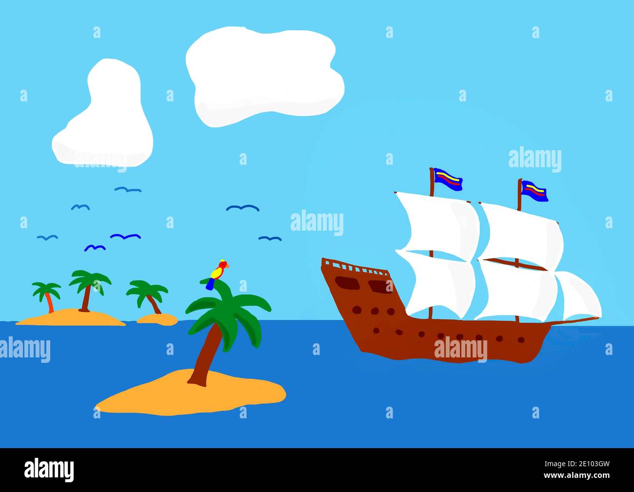 Two master sailboat hi-res stock photography and images - Alamy