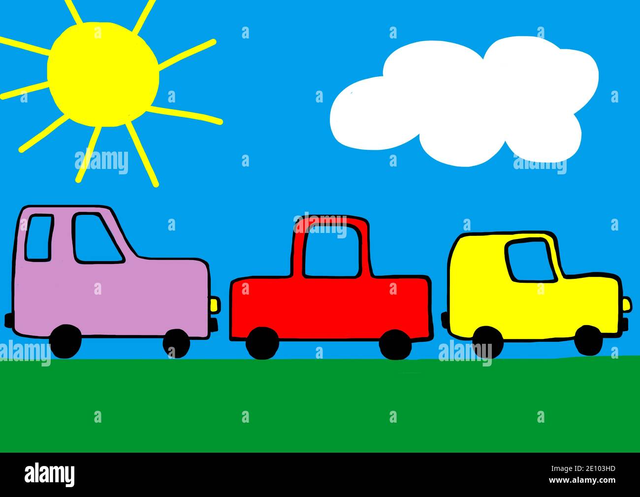 Different colored cars hi-res stock photography and images - Alamy