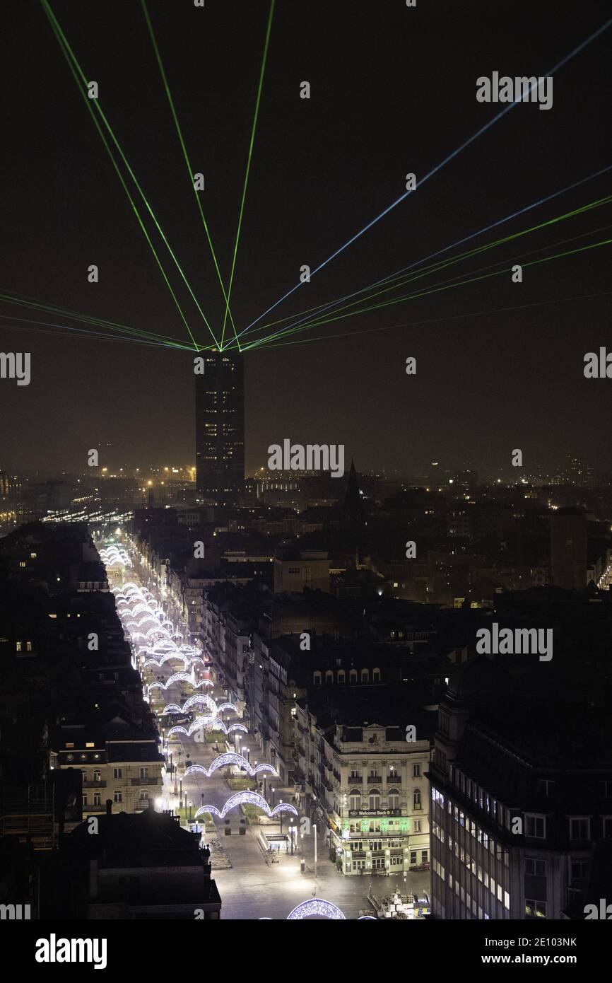 On the eve of the year 2021, the city of Brussels, Belgium,on December ...