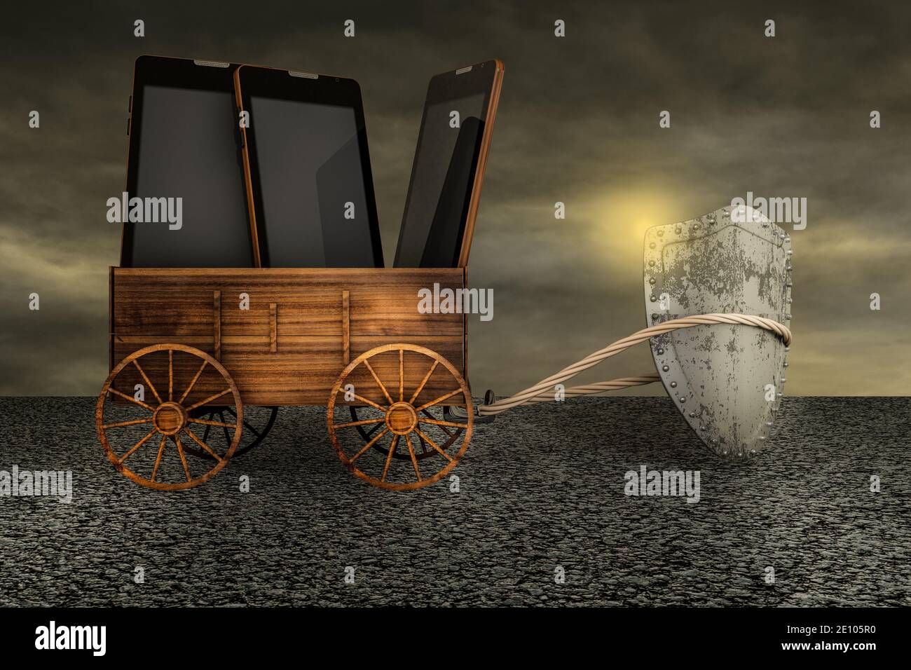 Dragging a cart hi-res stock photography and images - Alamy