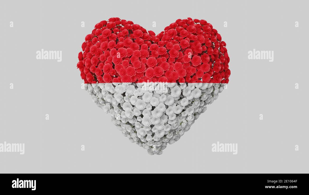 Monaco National Day. 19 November. The Sovereign Prince's Day. Heart ...