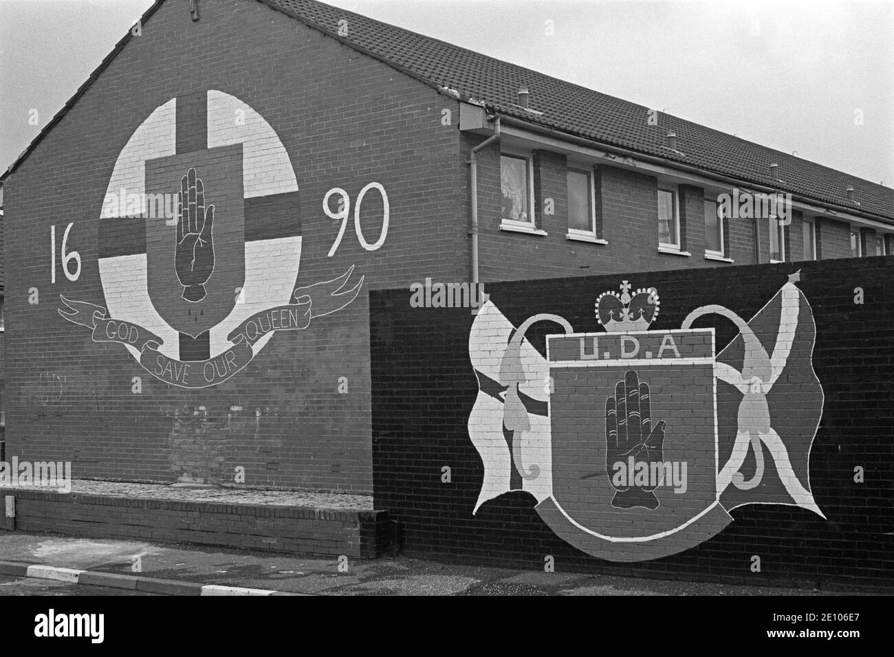 Graffiti, protestant residential area around Shankill Road, historical ...