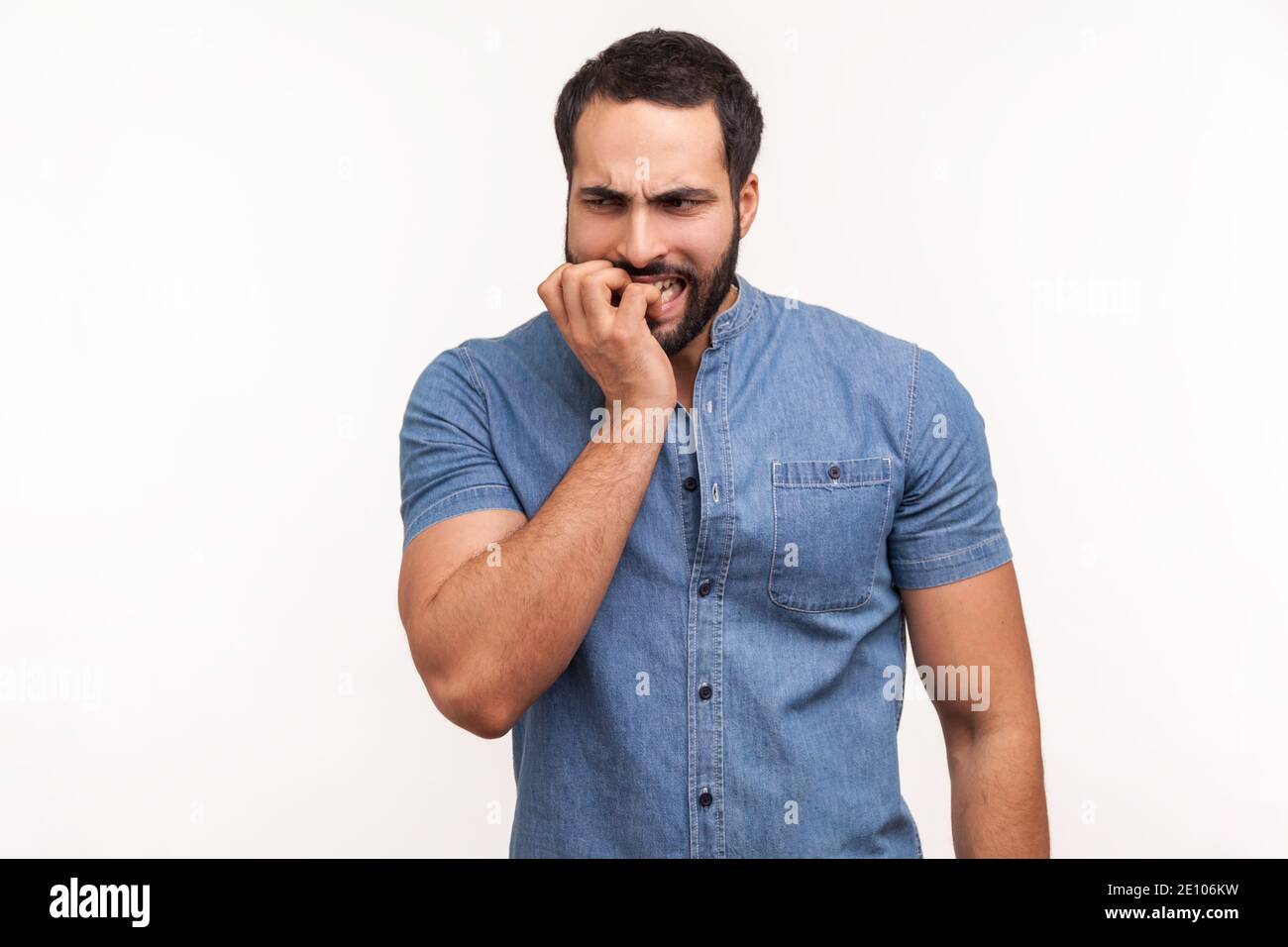 Indian man stressed work hi-res stock photography and images - Alamy