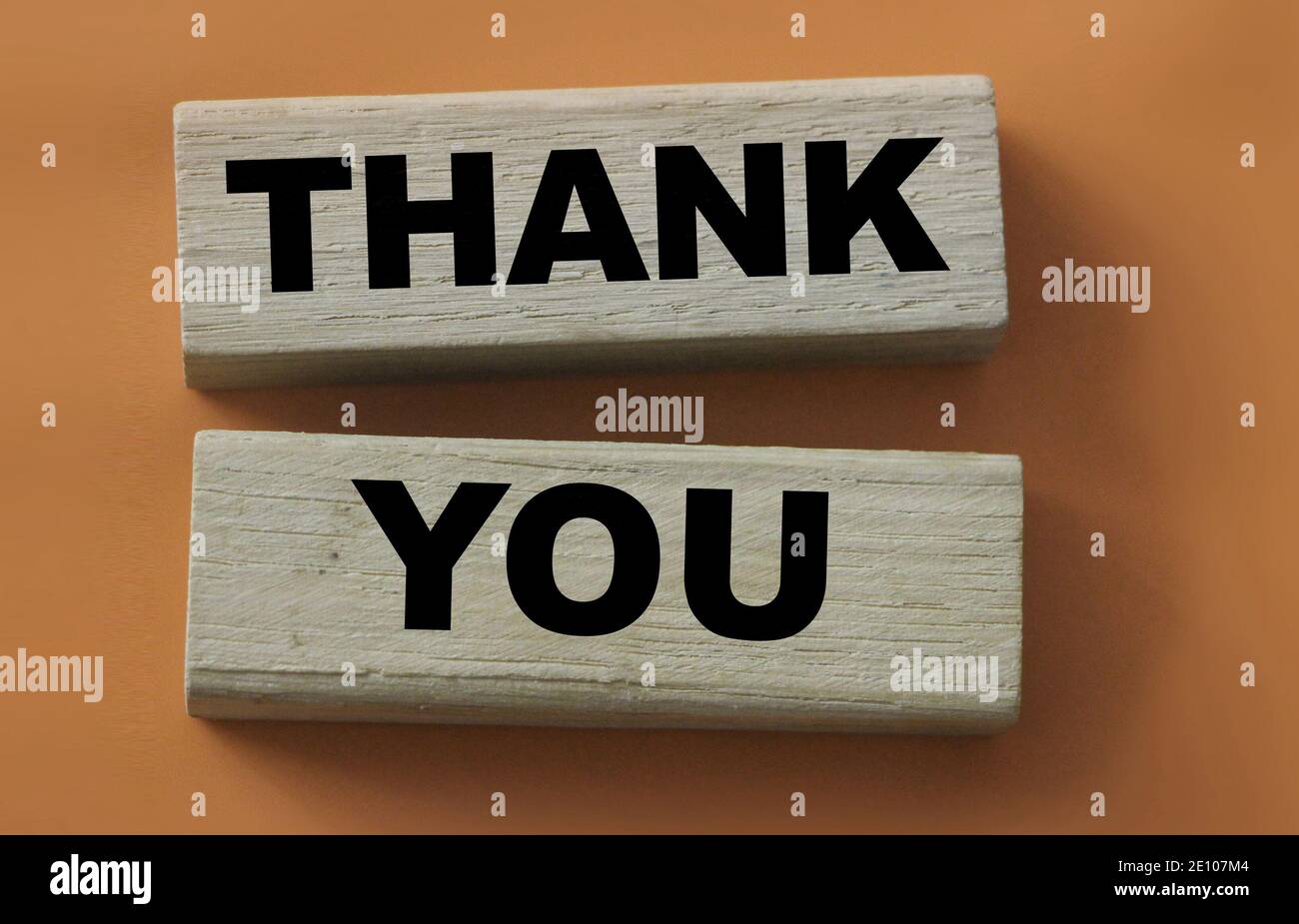 Text THANK YOU letters on the wooden blocks. Gratitude concept Stock ...