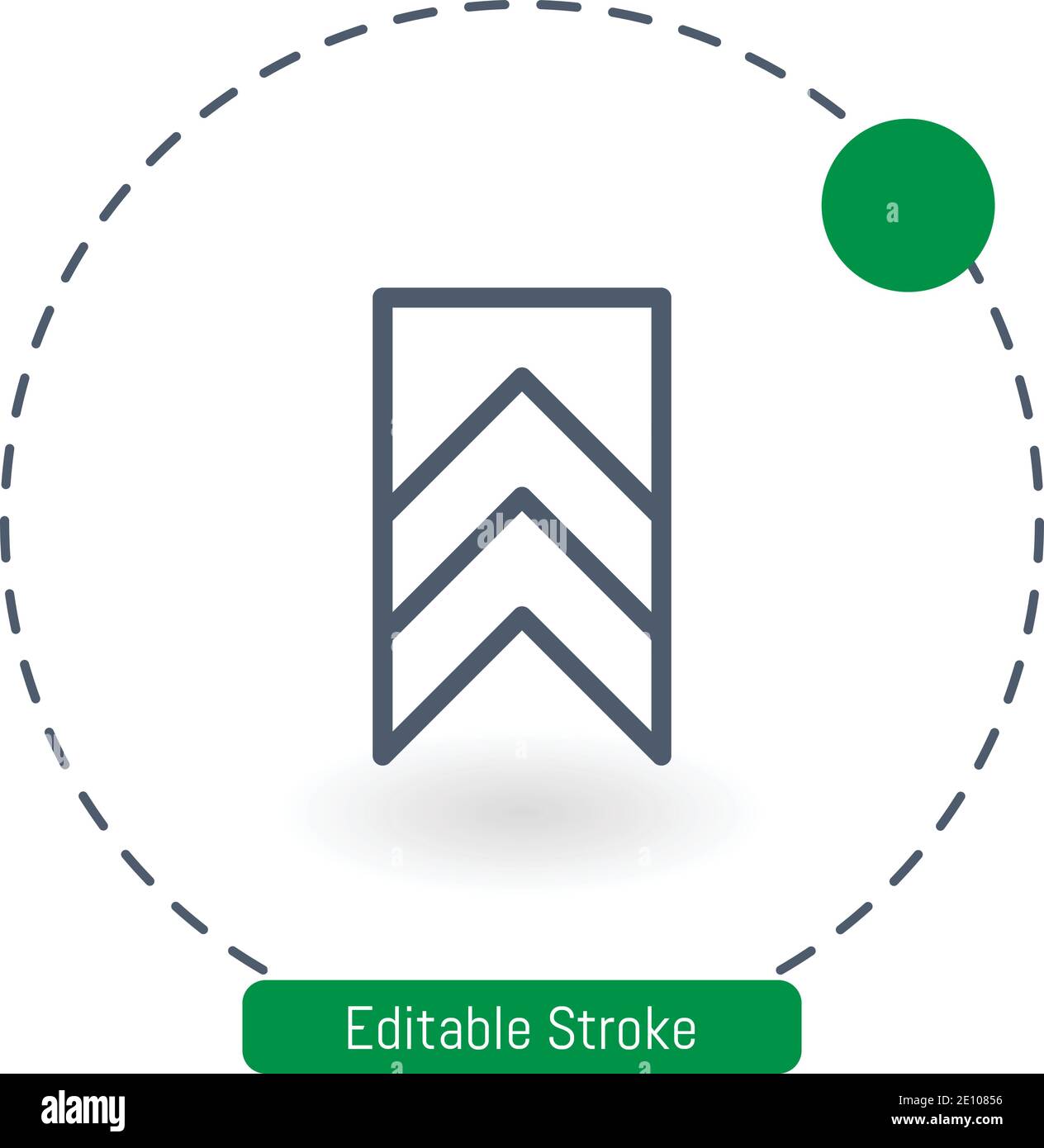 chevron vector icon editable stroke outline icons for web and mobile ...