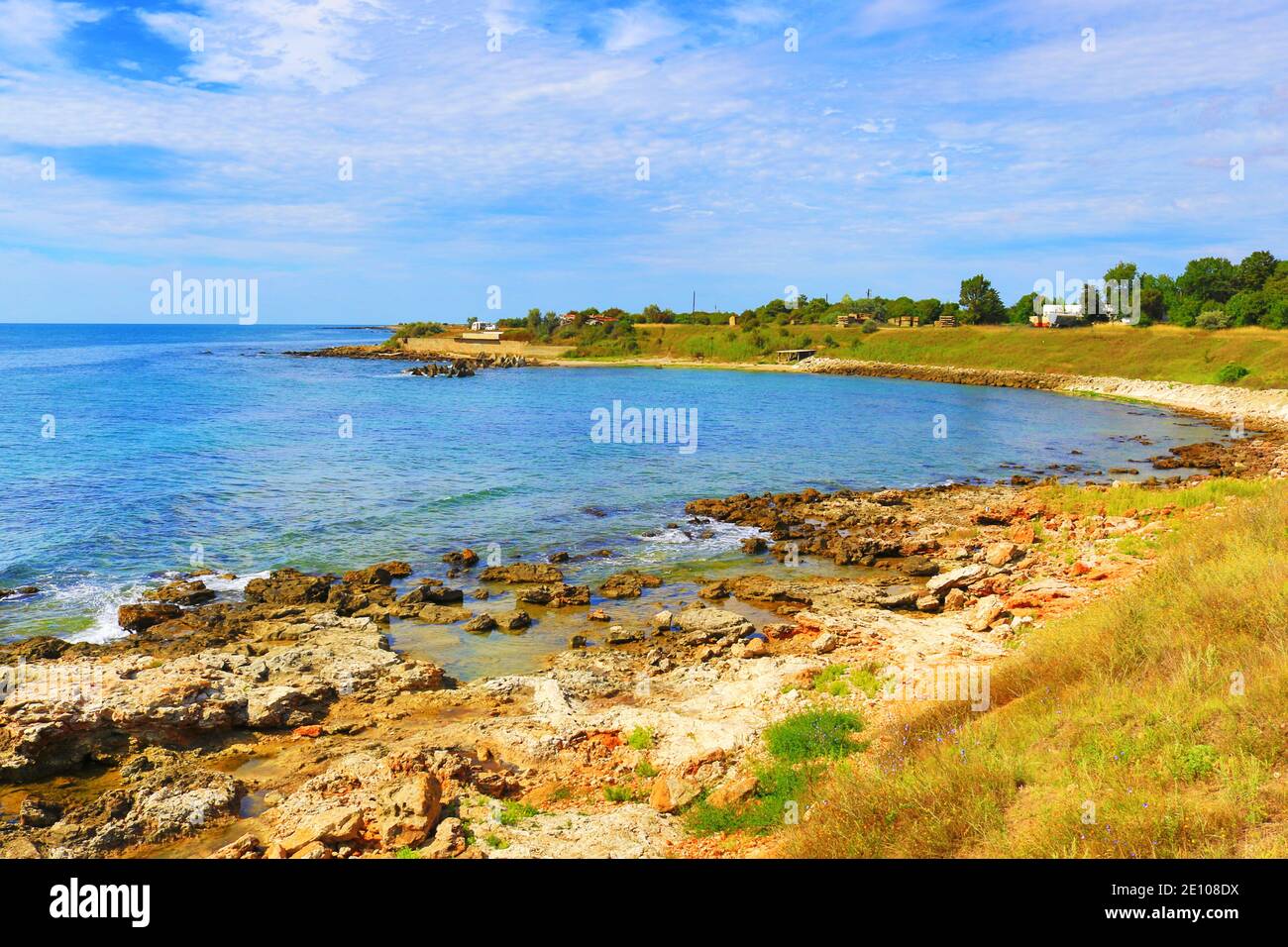 Summertime view of Shabla beach on the Bulgarian Black Sea coast ...