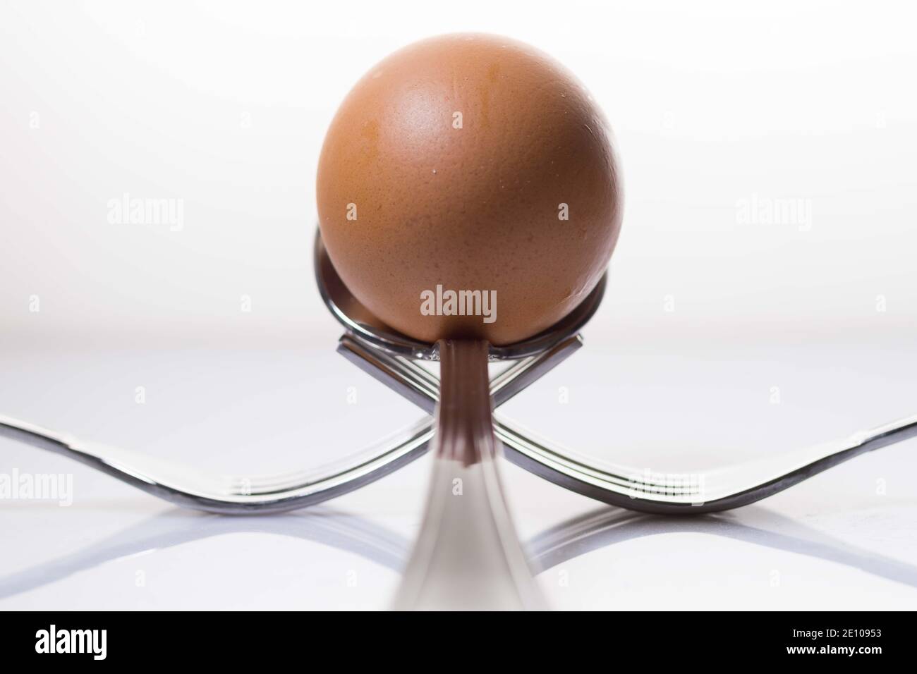 Chicken egg in balance and symmetry Stock Photo - Alamy