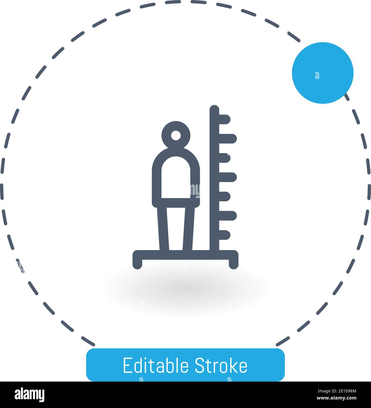 height vector icon editable stroke outline icons for web and mobile ...