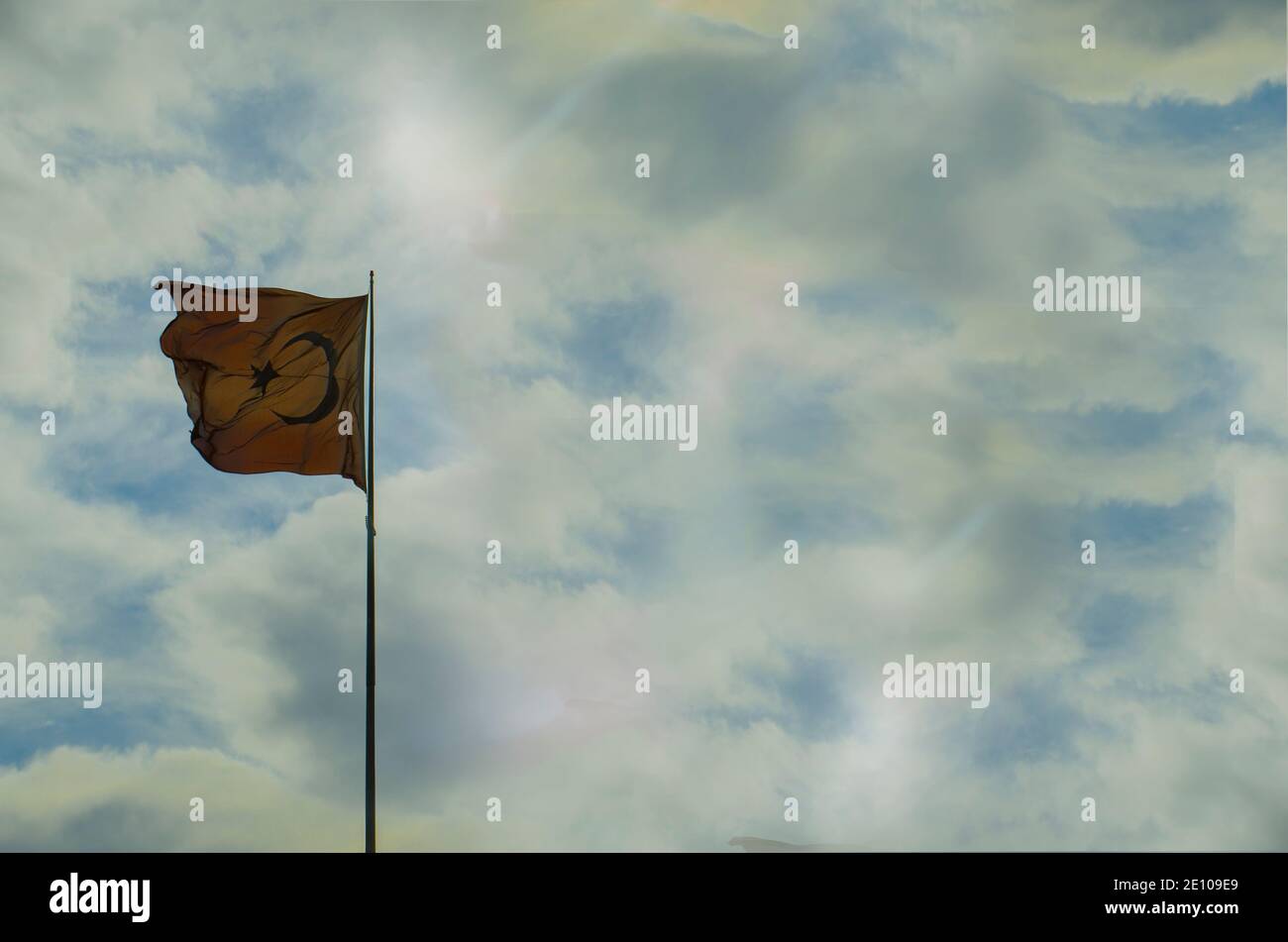 Wind rippling flag hi-res stock photography and images - Alamy