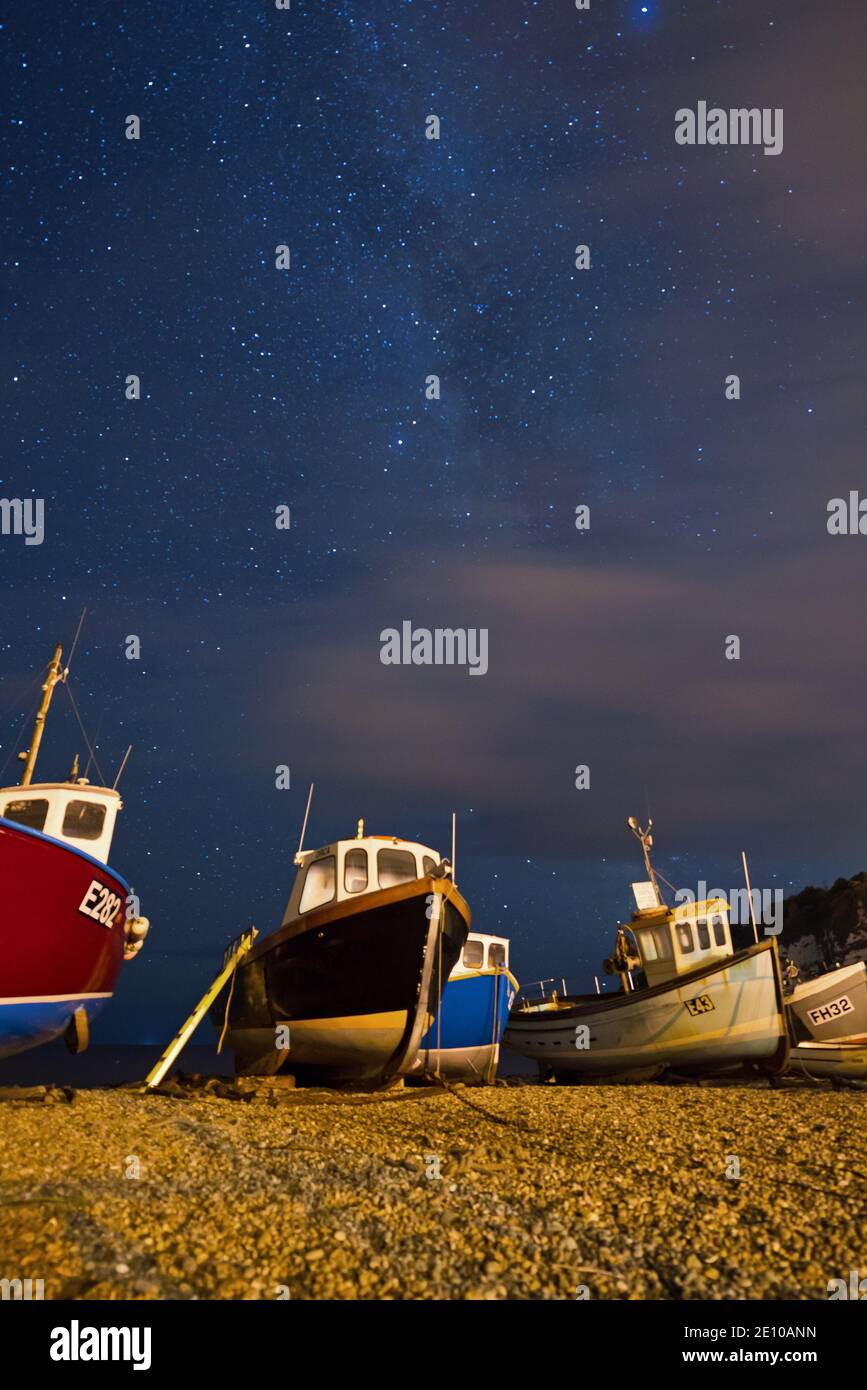 a picture of the milky way taken from the beach at Beer on the Jurassic ...