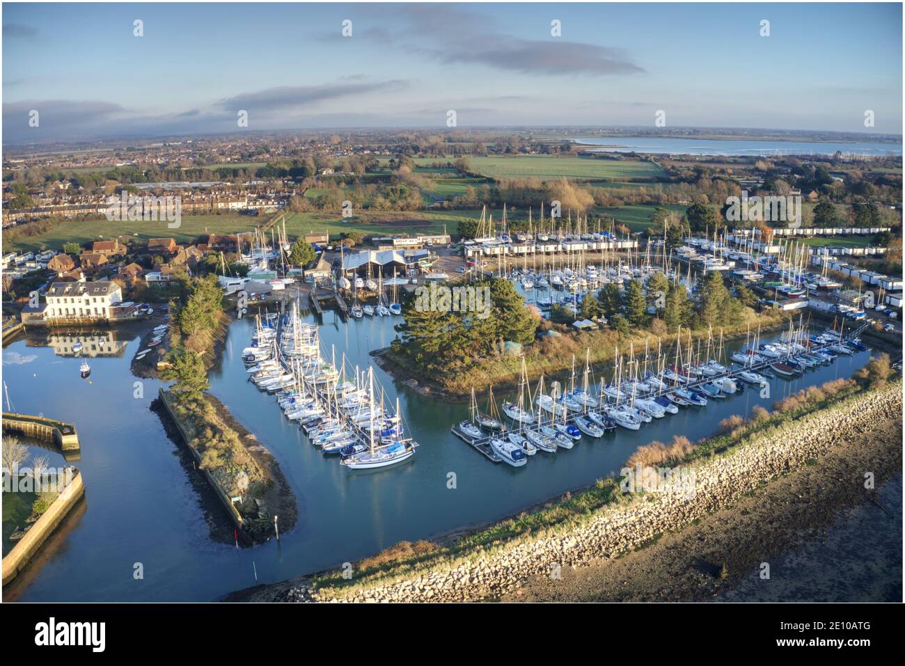 Emsworth Yachts in Marina aerial view in the late afternoon sun at this ...