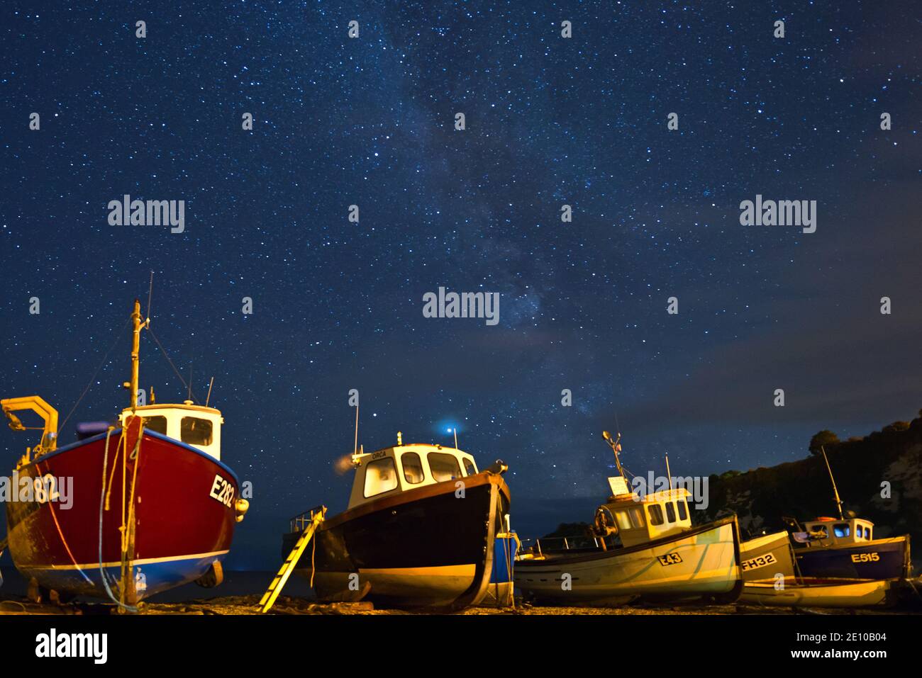 a picture of the milky way taken from the beach at Beer on the Jurassic ...