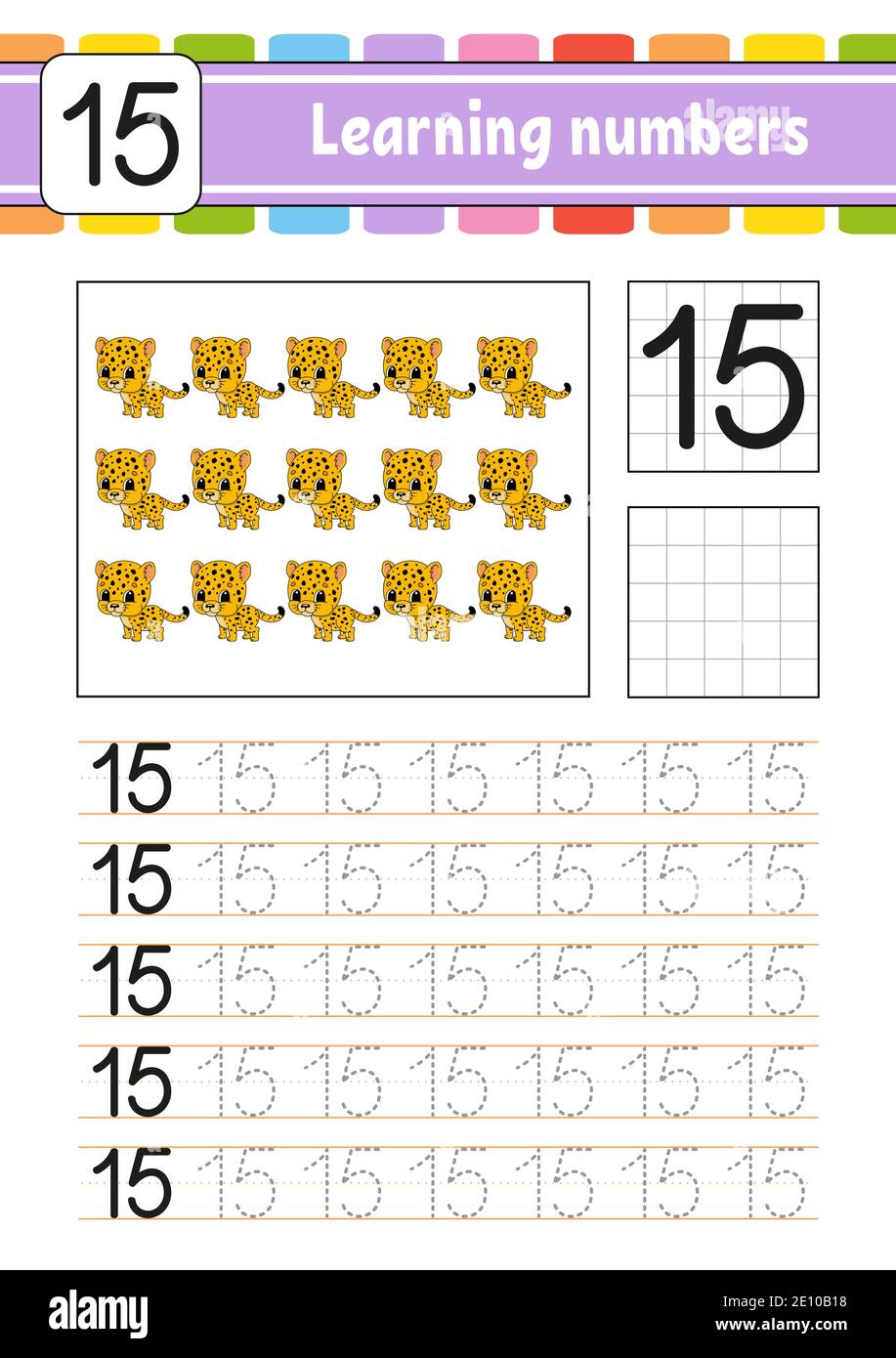 Trace and write. Handwriting practice. Learning numbers for kids ...