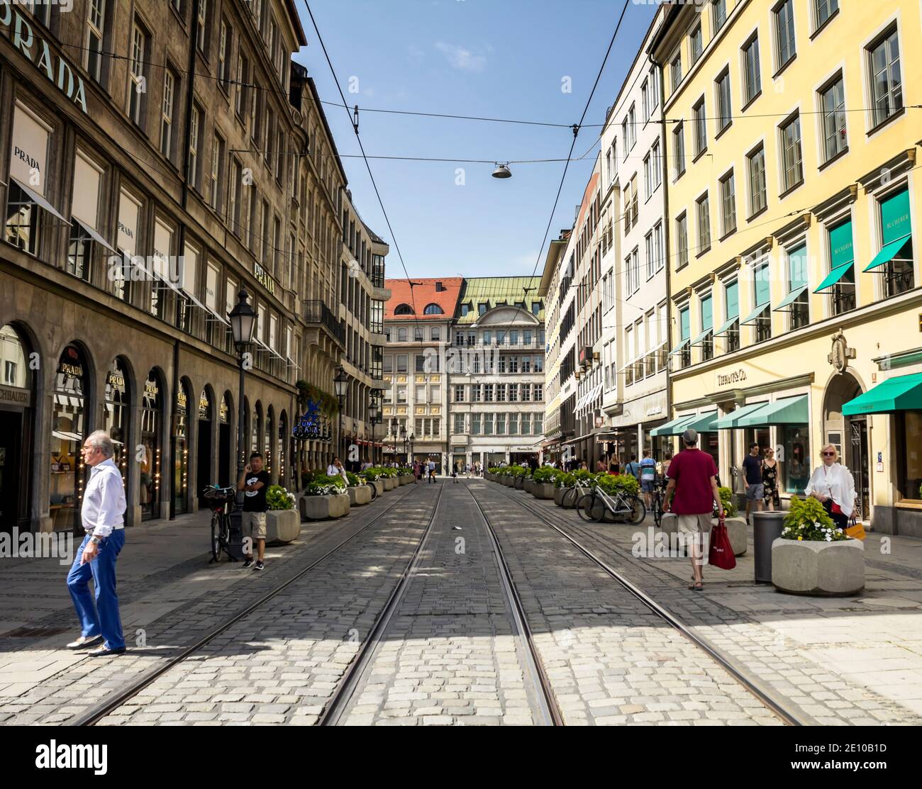 Max Joseph Platz in the city of Munich at the Residenzstrasse, Germany ...