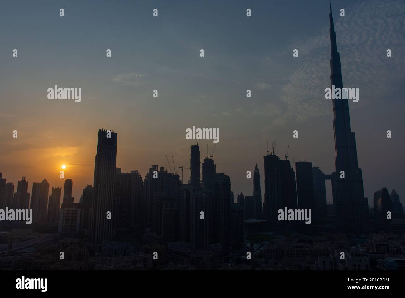 8/11/2020 - Dubai, United Arab Emirates: Iconic panorama at sunset of ...