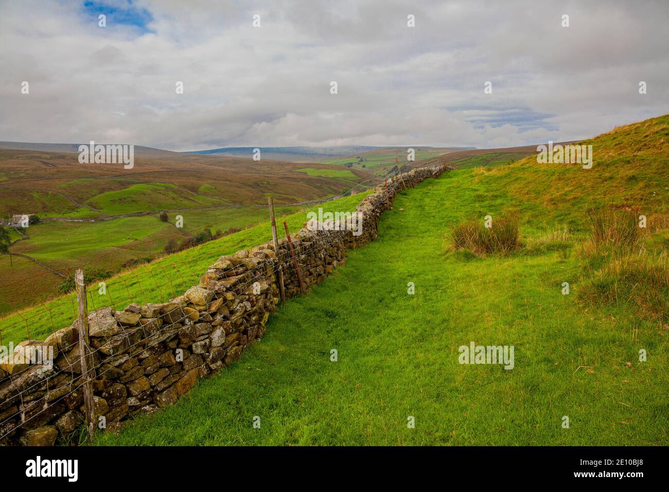 Dry stone wall in Swaledale; one of the northernmost Dales in the ...
