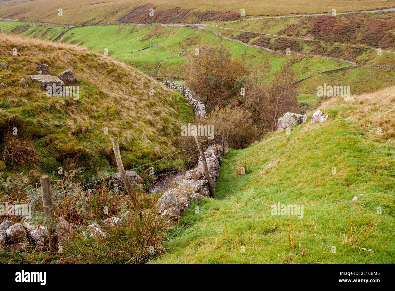 Dry stone wall in Swaledale; one of the northernmost Dales in the ...