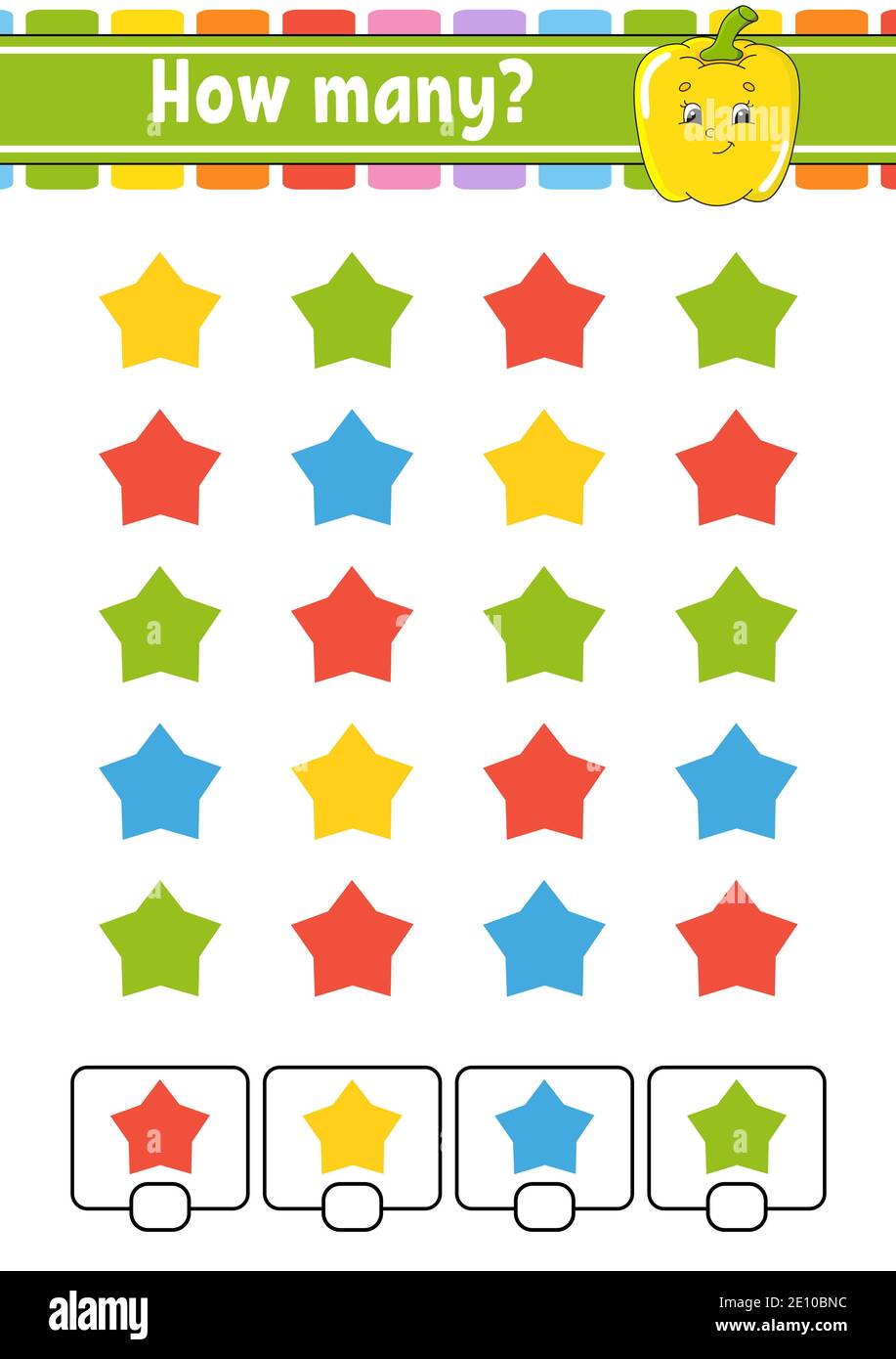 Counting game for children of preschool age. Learning mathematics. How ...