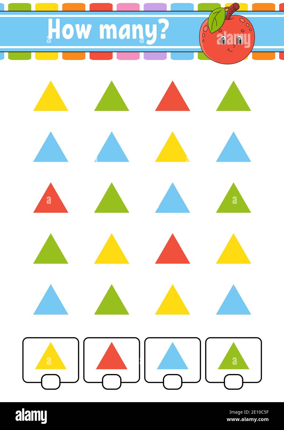 Counting game for children of preschool age. Learning mathematics. How ...