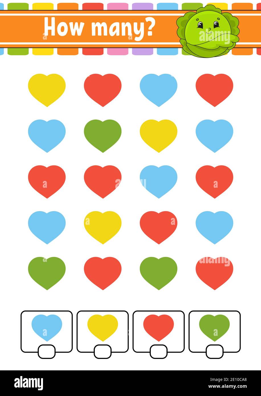 Counting game for children of preschool age. Learning mathematics. How ...