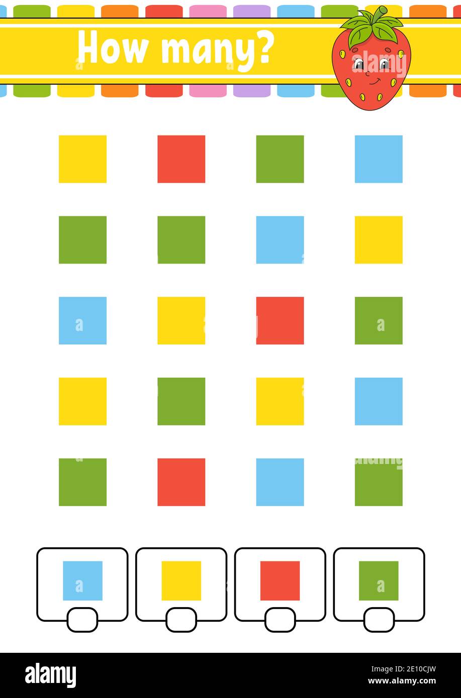 Counting game for children of preschool age. Learning mathematics. How ...