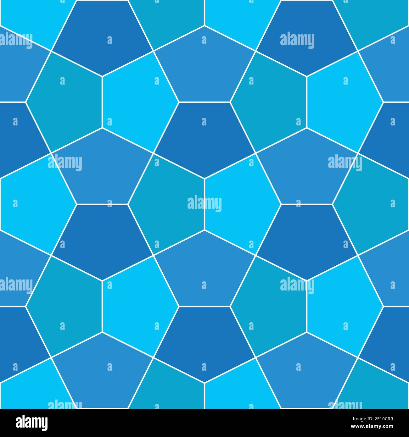 Seamless pattern of geometric figures in cold colors. Abstract textile ...