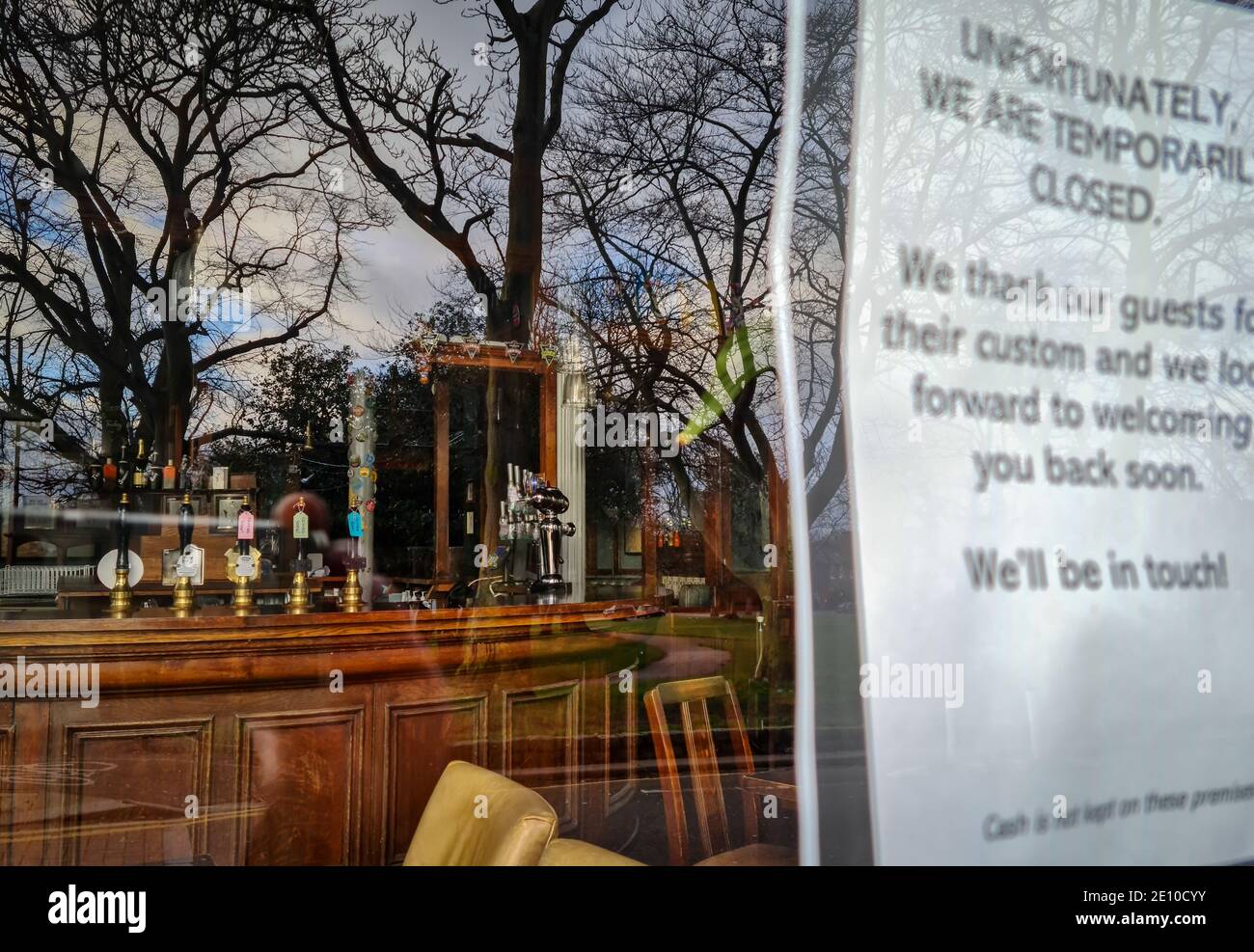 A empty closed down pub during Covid-19 pandemic lockdown Stock Photo ...