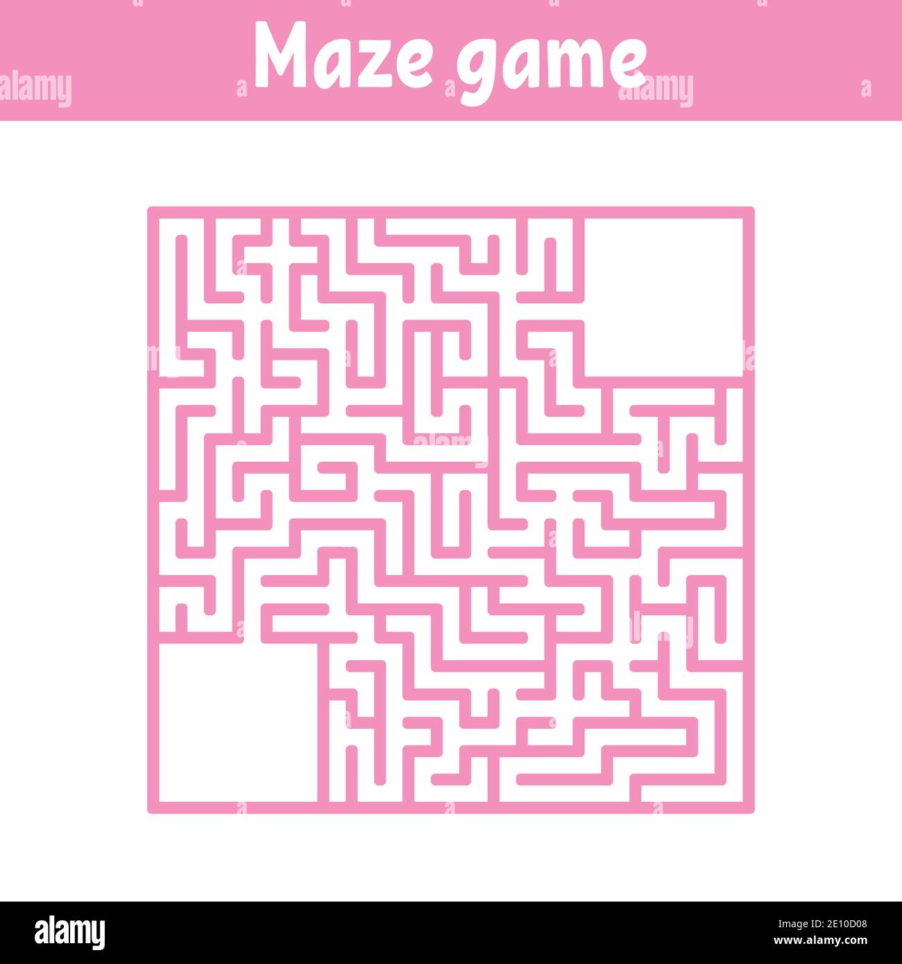 Colored square labyrinth. Game for kids. Puzzle for children. Maze ...