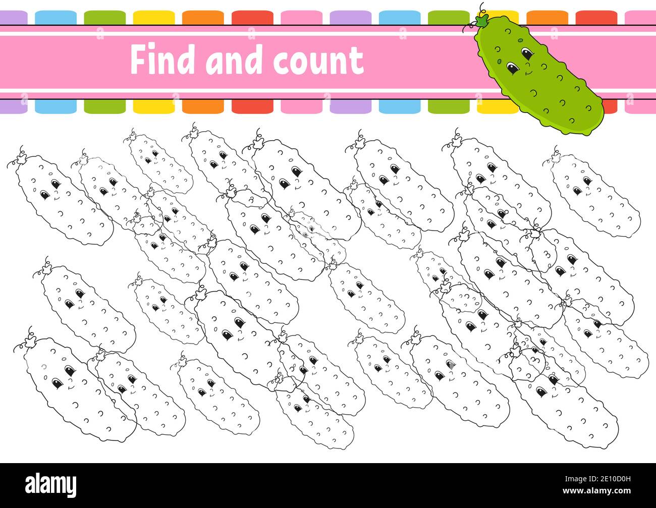 Find and count. Education developing worksheet. Activity page with ...