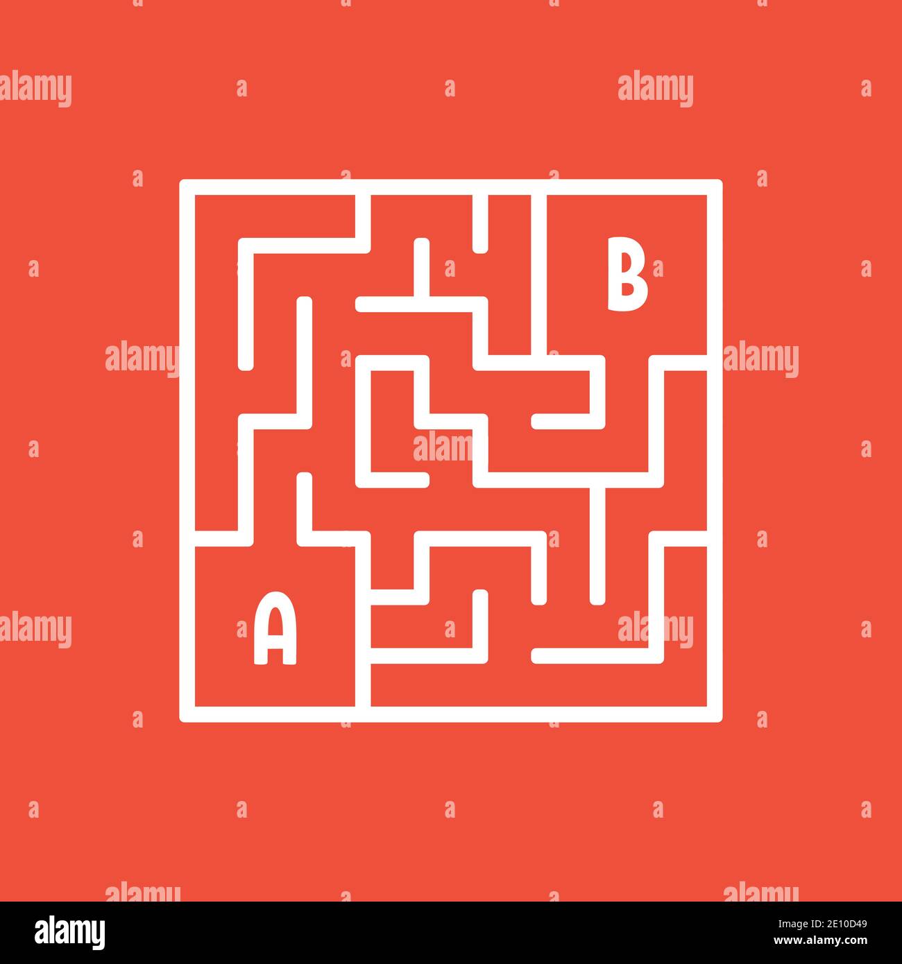 Abstact labyrinth. Game for kids. Puzzle for children. Maze conundrum. Find the right path ...