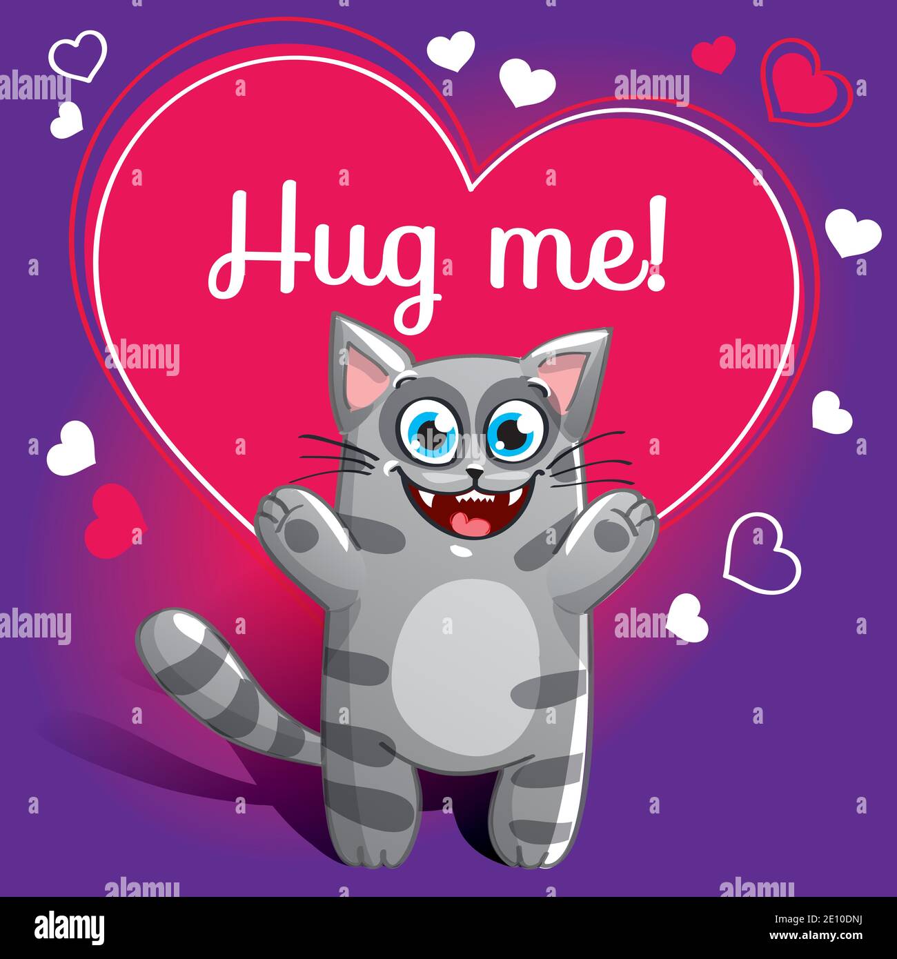 Cartoon Big Cat Hug A Big Hug For You 🧡 For Supporting Me And My