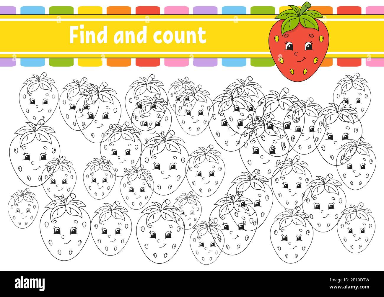Find and count. Education developing worksheet. Activity page with ...