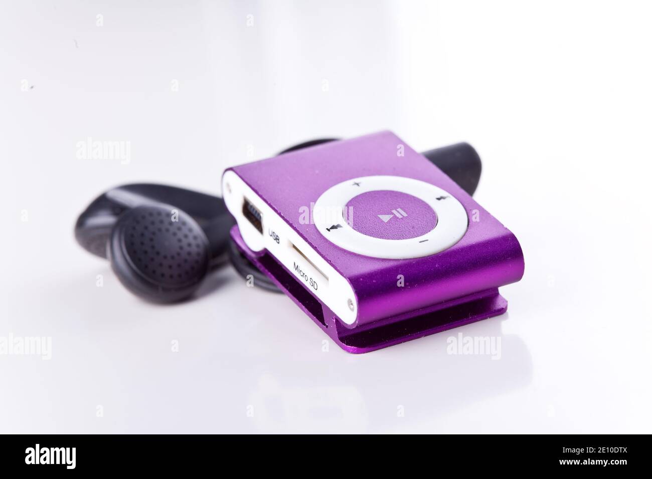 mp3 player on white background Stock Photo - Alamy