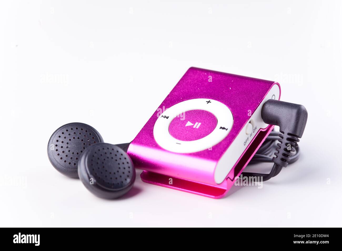 mp3 player on white background Stock Photo - Alamy