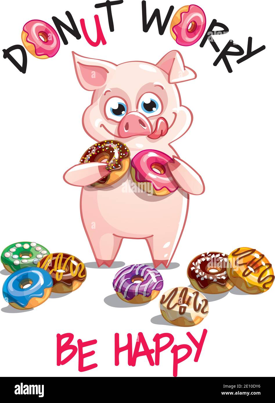 Funny cartoon character pig card hi-res stock photography and images ...