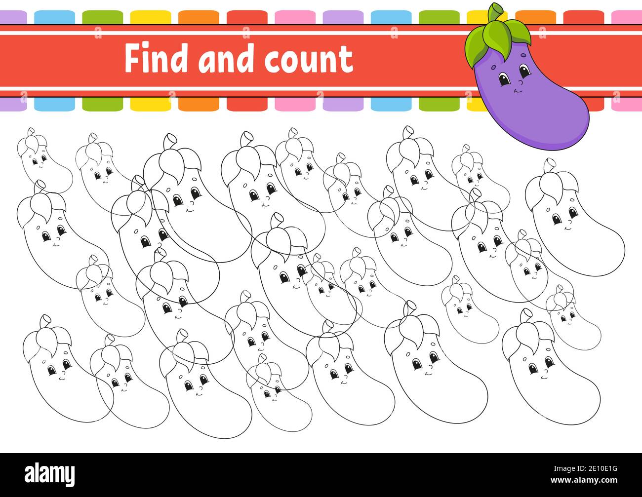 Find and count. Education developing worksheet. Activity page with ...